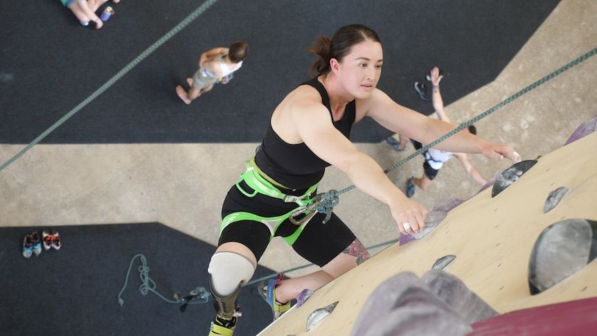 Australian paraclimbing champion Sarah Larcombe’s…