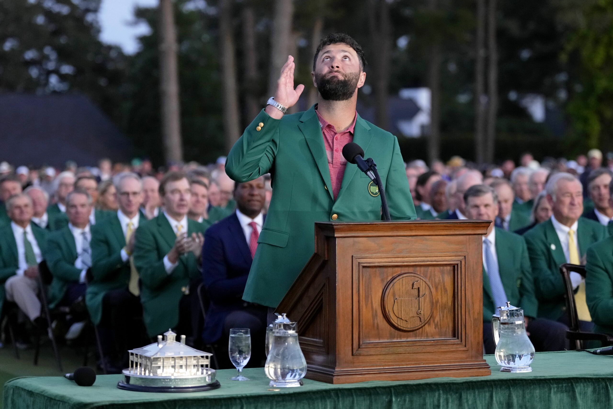 Photos: Jon Rahm earns coveted green jacket after…