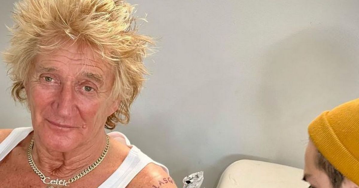 Rod Stewart celebrates Celtic win against Rangers with…