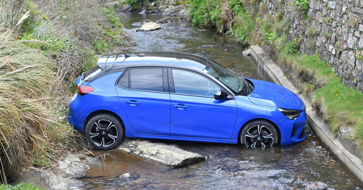 Watch moment tourist's rental car rolls head first…