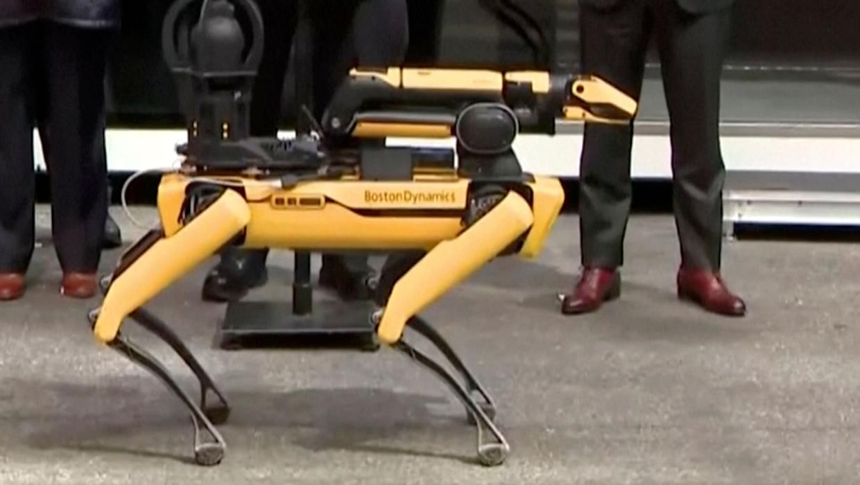 A ‘knock-off RoboCop’: Robot police dog returns to…