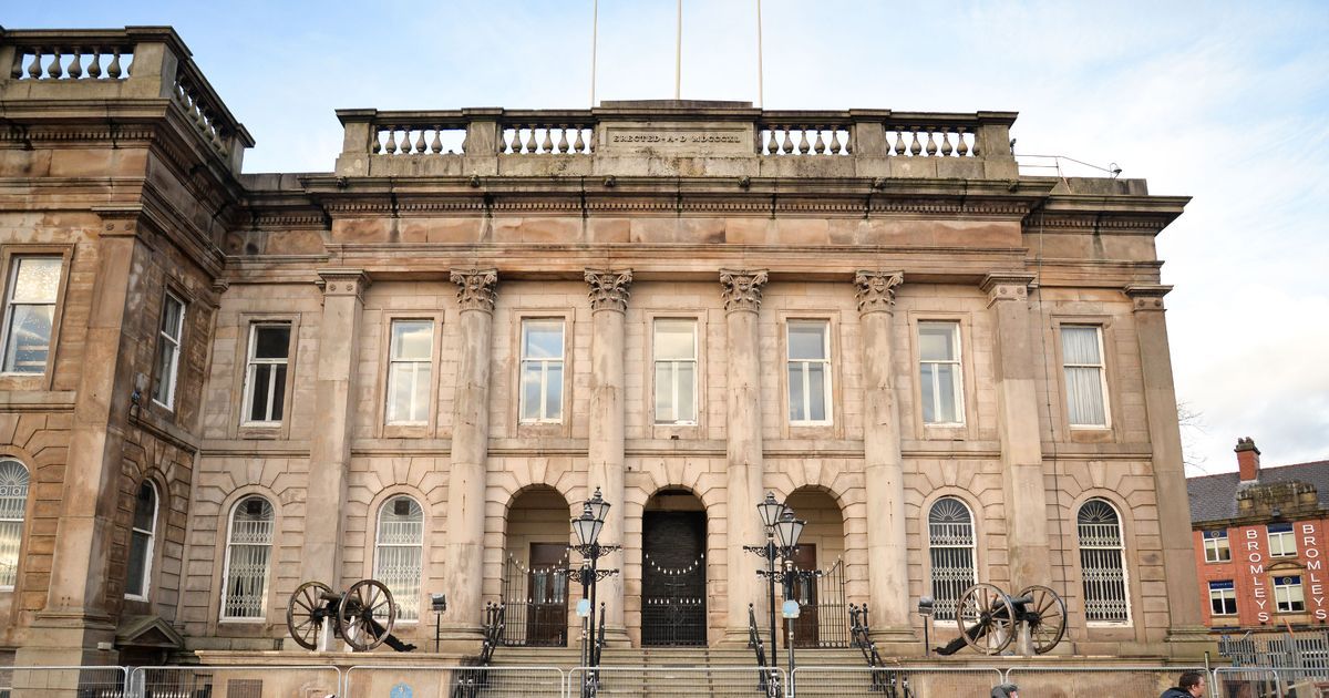 Inside the once magnificent town hall which has been…