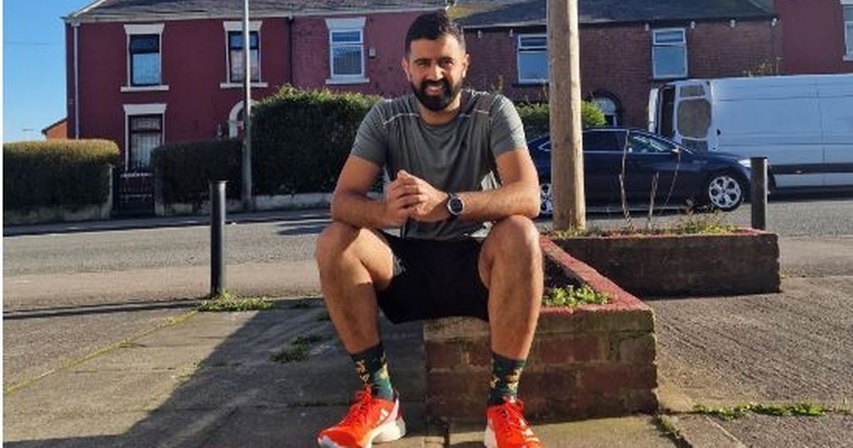 Meet the dad running the Manchester Marathon while…