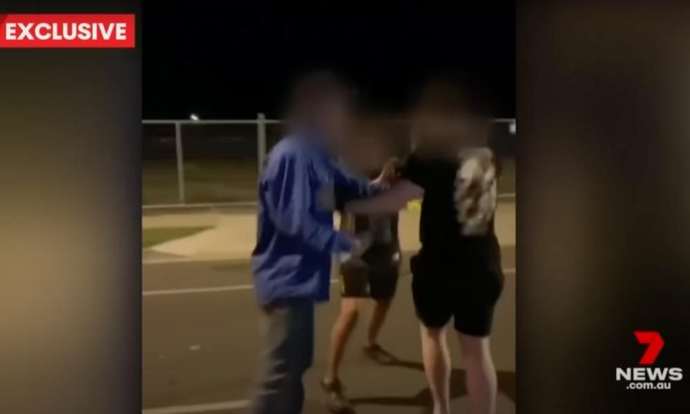 Off-duty Queensland police officer filmed head-butting…