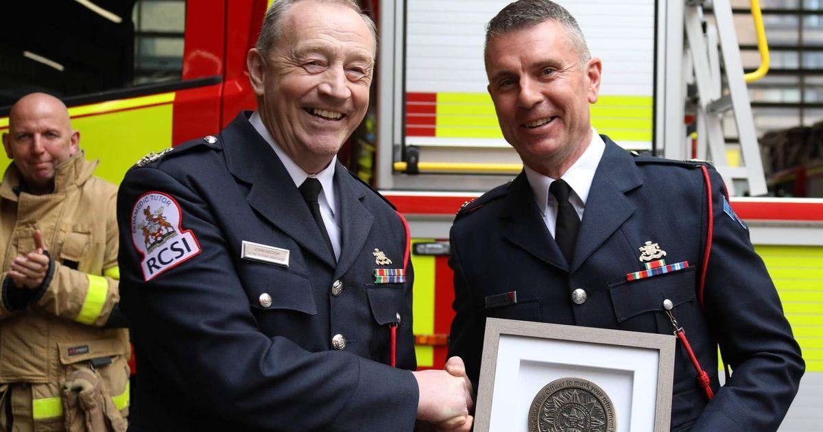 Dublin Fire Brigade pays tribute to officer after…