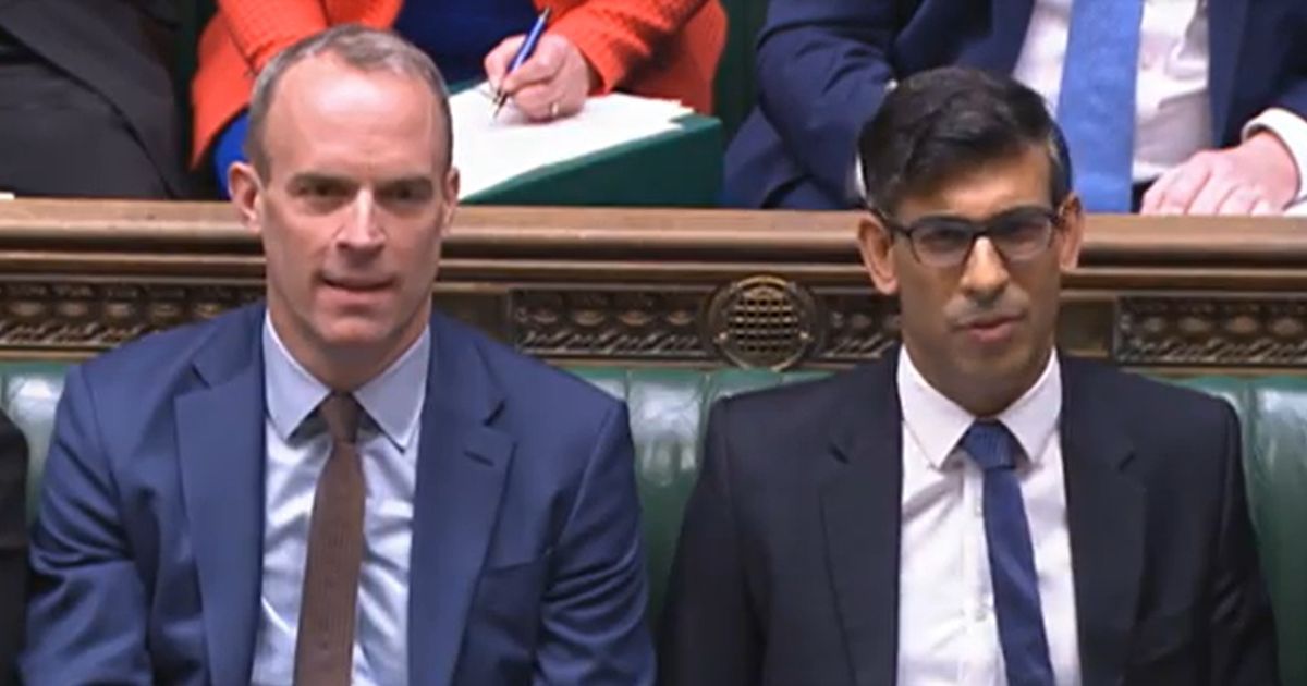 Rishi Sunak urged to slap down Dominic Raab for…