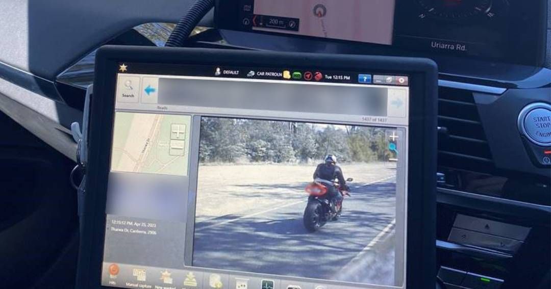 Motorcyclist speeding at 129kmh in 60 zone on Anzac…