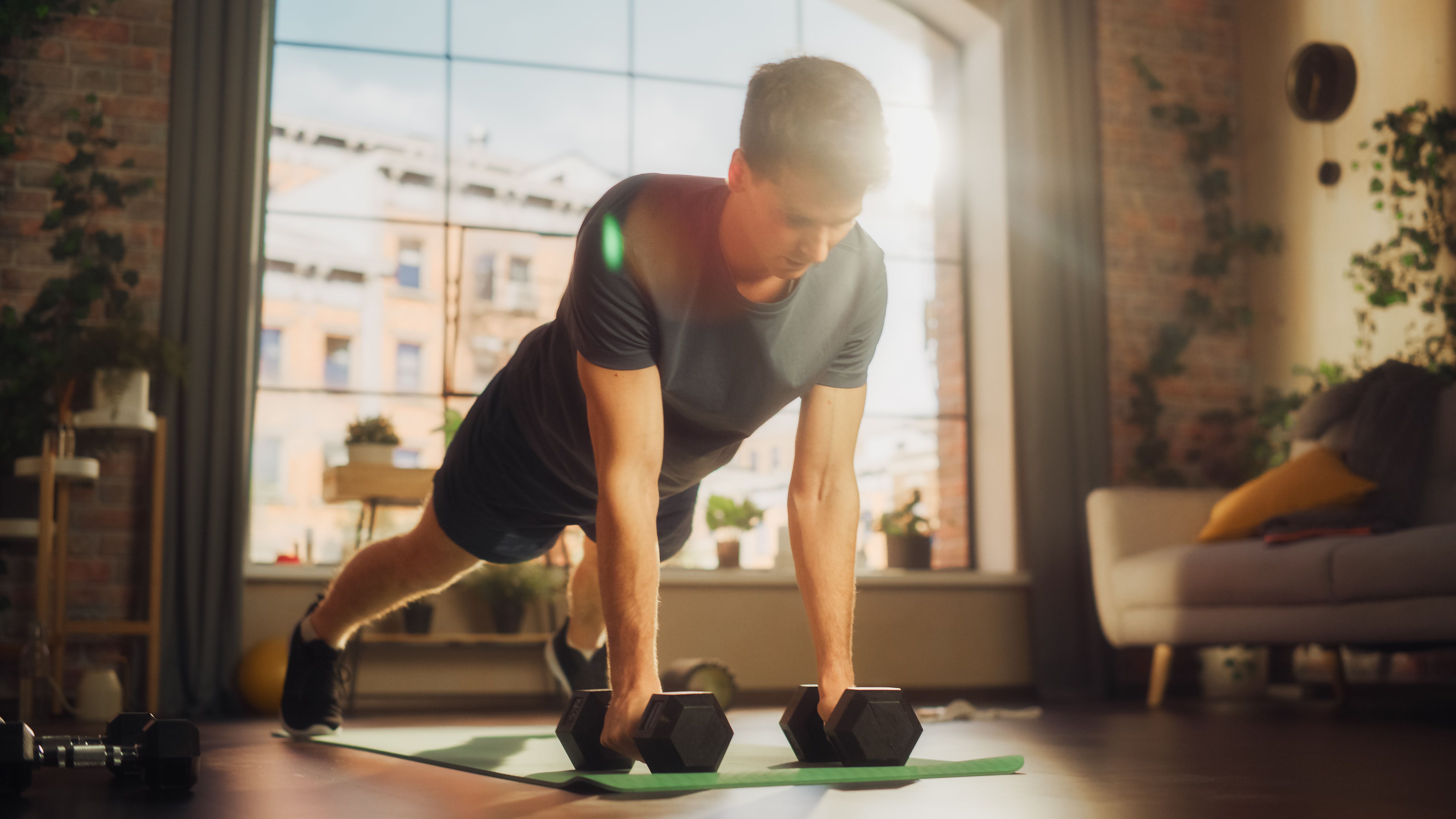 Build full-body muscle with just two dumbbells and six…