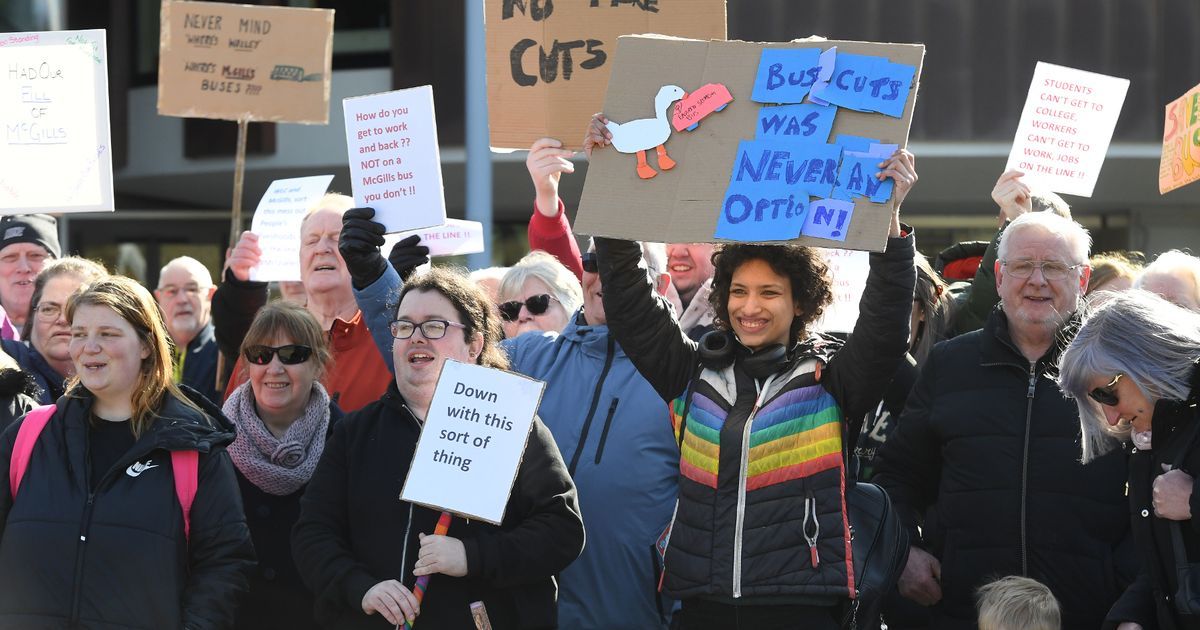 Bus protestors tell how cuts are leaving them…