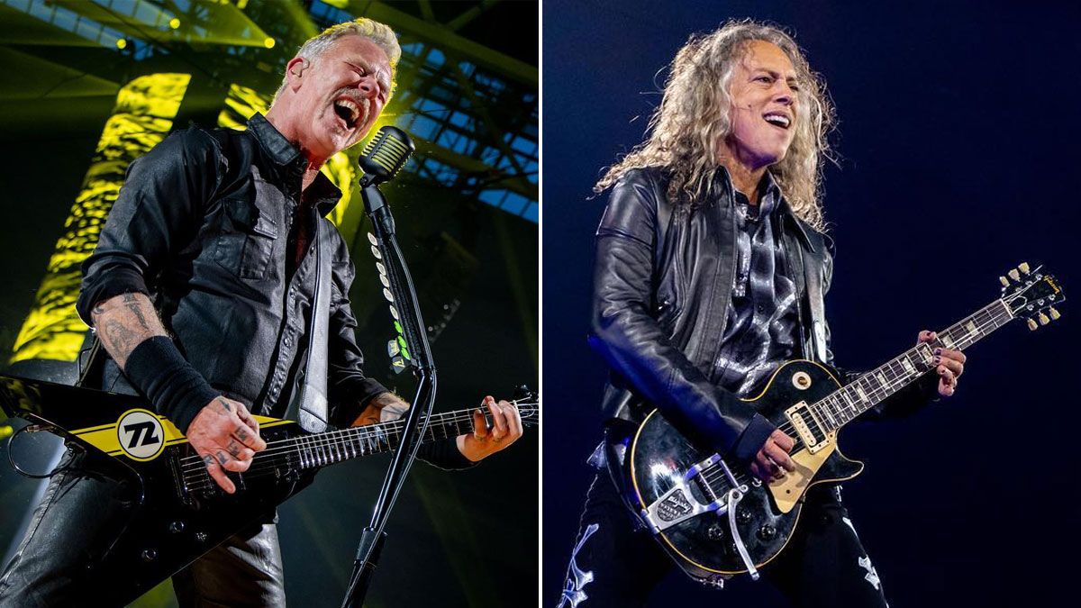 James Hetfield and Kirk Hammett debut new ESP and…