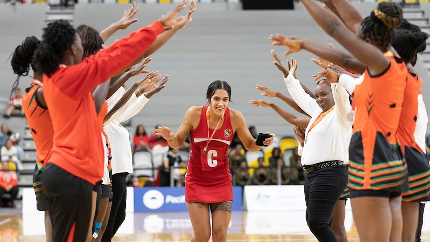 Tonga's national netball team beats Malawi for…