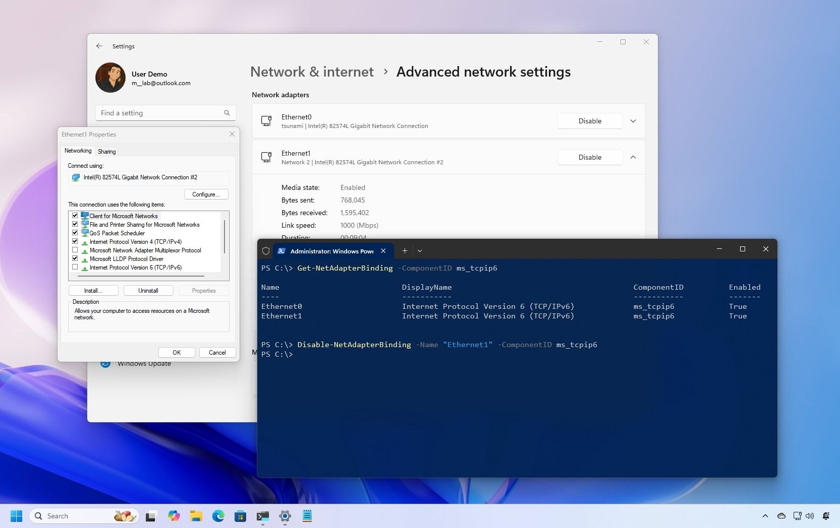 How to disable TCP/IPv6 (IPv6) on Windows 11