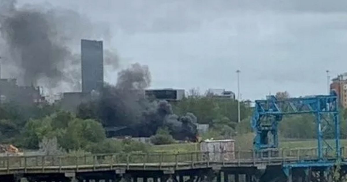 Newcastle fire: Huge blaze at heliport sends pillars…