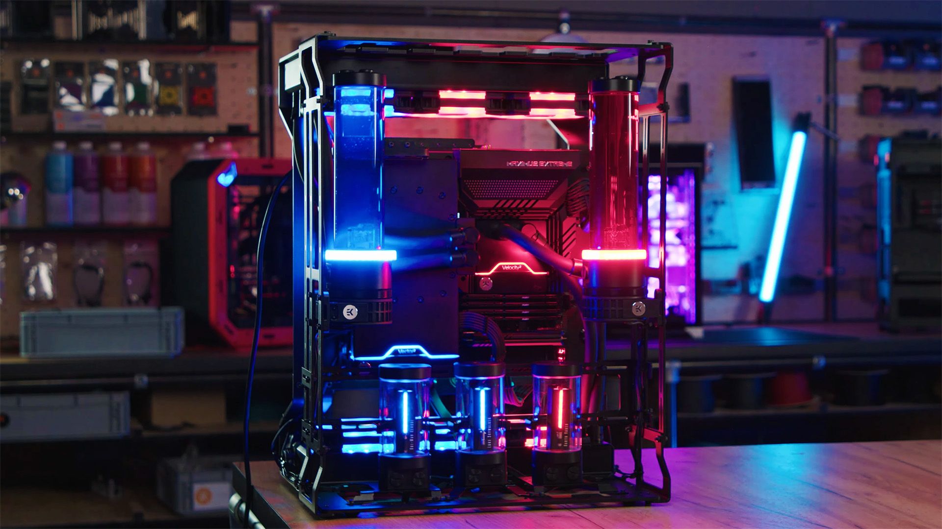This Star Wars themed PC with lightsaber SSDs has me…