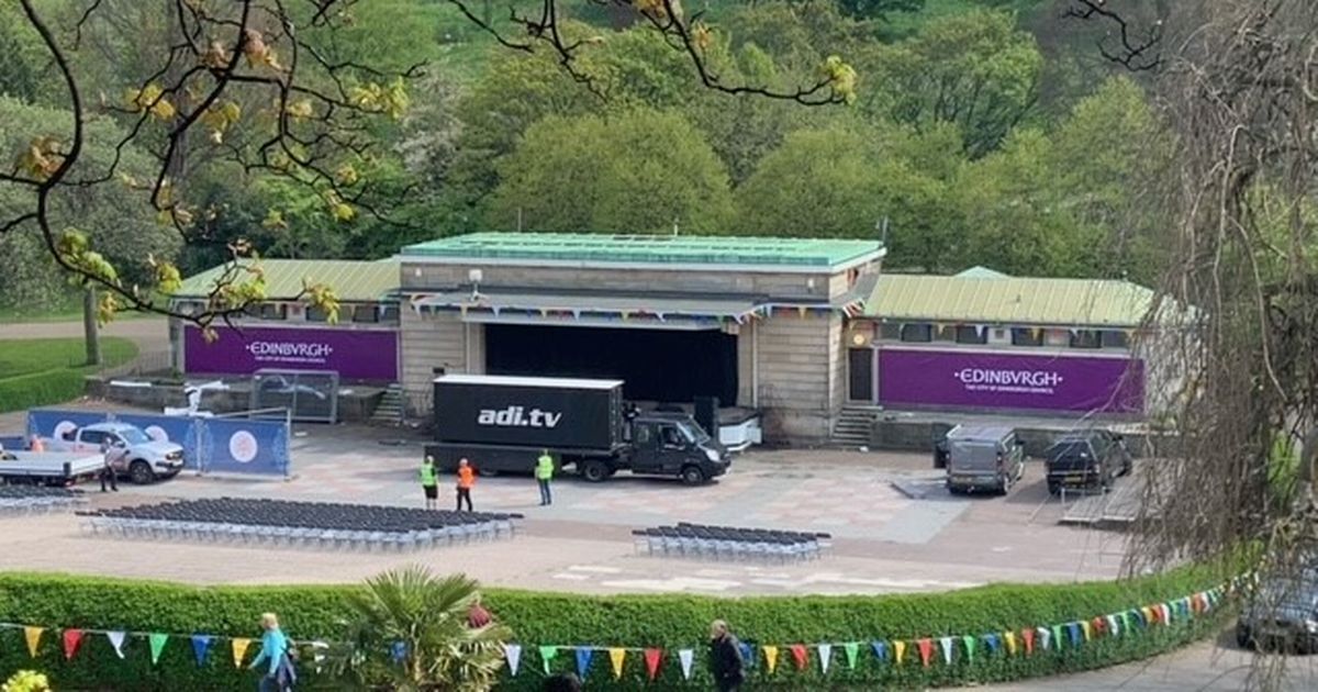 Edinburgh Princes Street Gardens prepares for King…