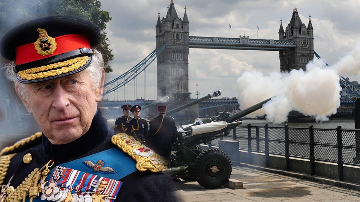Watch: 62-gun salute at Tower of London marks moment…