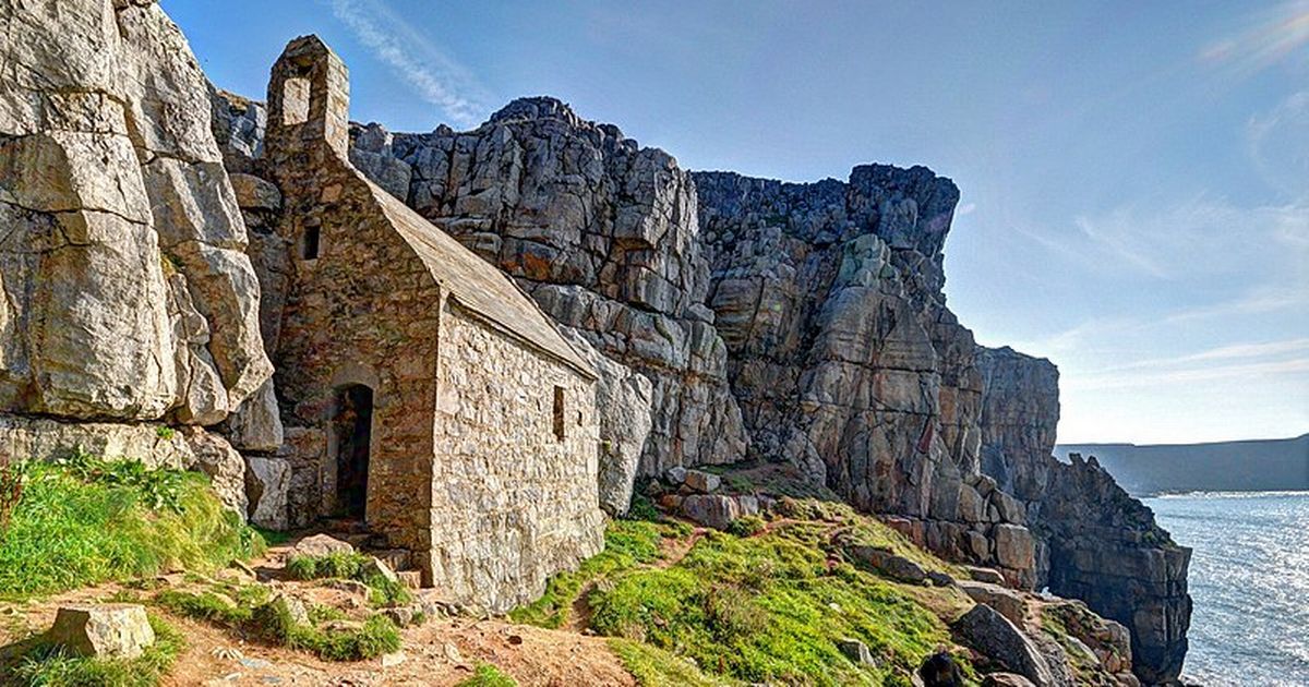 The centuries-old chapel in a cliff that crashing…