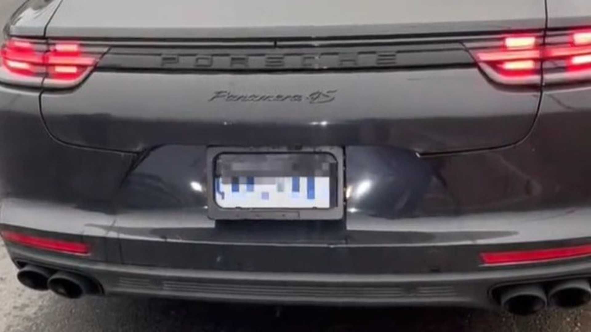 Porsche Panamera Pulled Over For Missing License Plate…