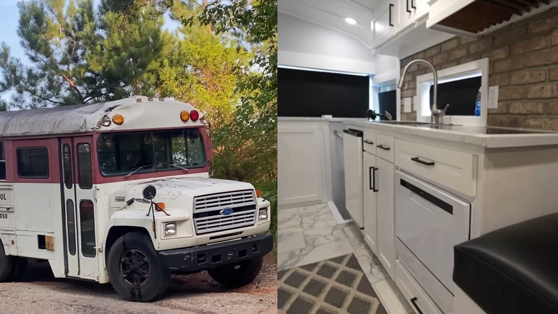 Watch This Small School Bus Become A Luxury RV In 20…