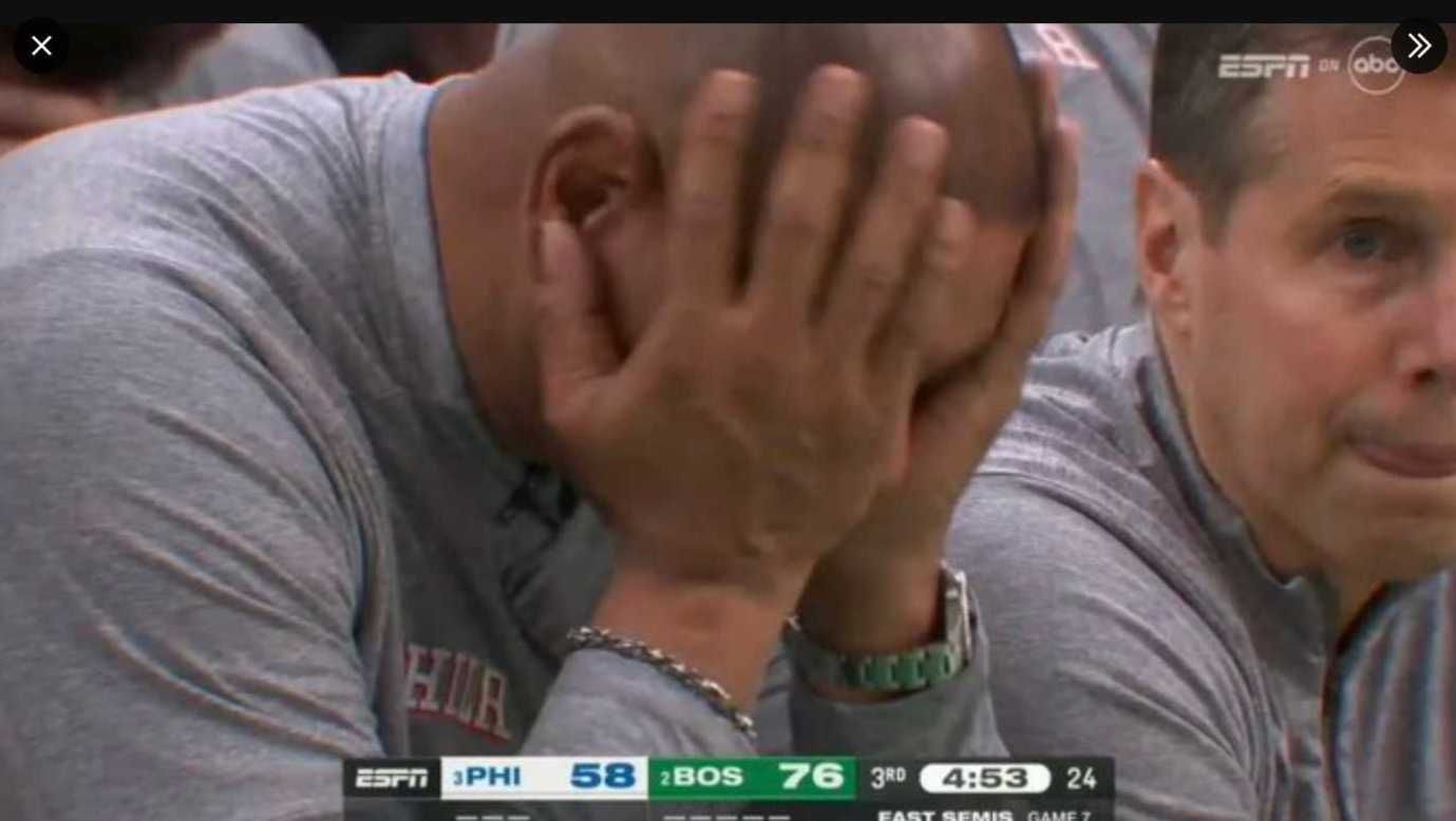 Doc Rivers’ despondent reaction to 76ers’ awful Game 7…