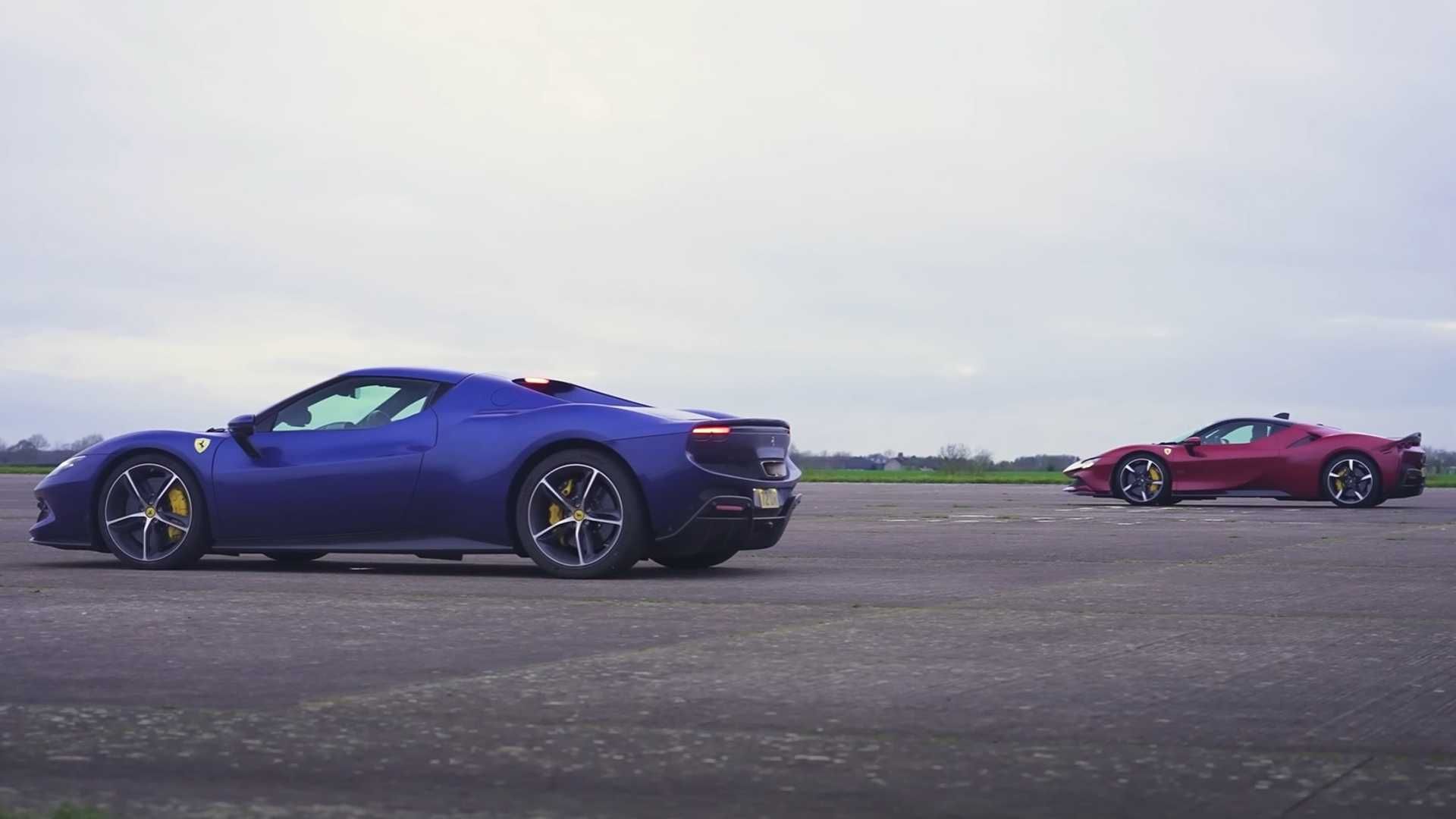 Ferrari 296 GTB Drag Races SF90 Stradale For Hybrid…