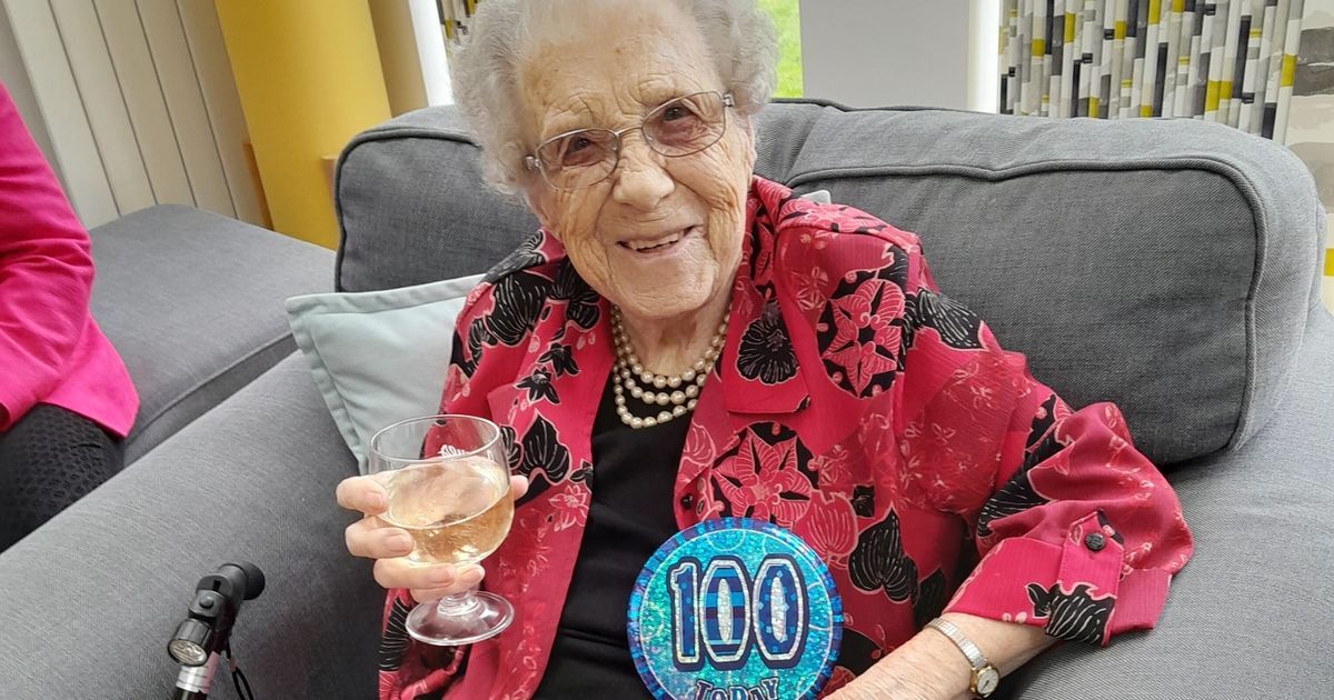 'Remarkable' lady celebrates turning 100 with a glass…