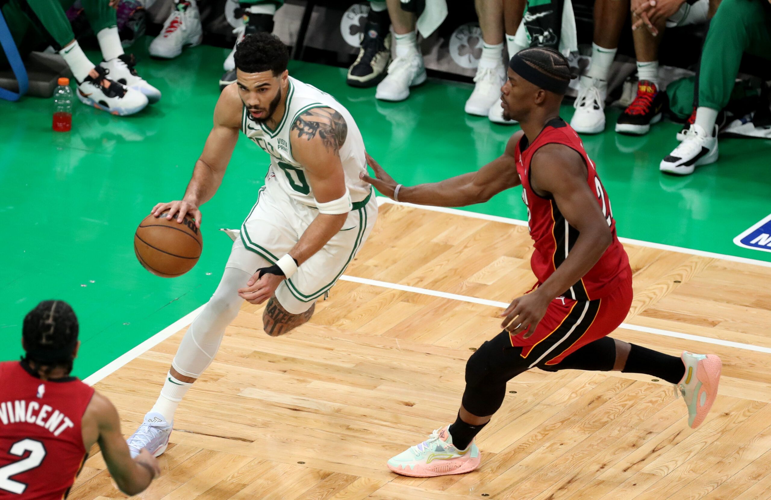 Jayson Tatum collapses as Jimmy Butler dominates:…