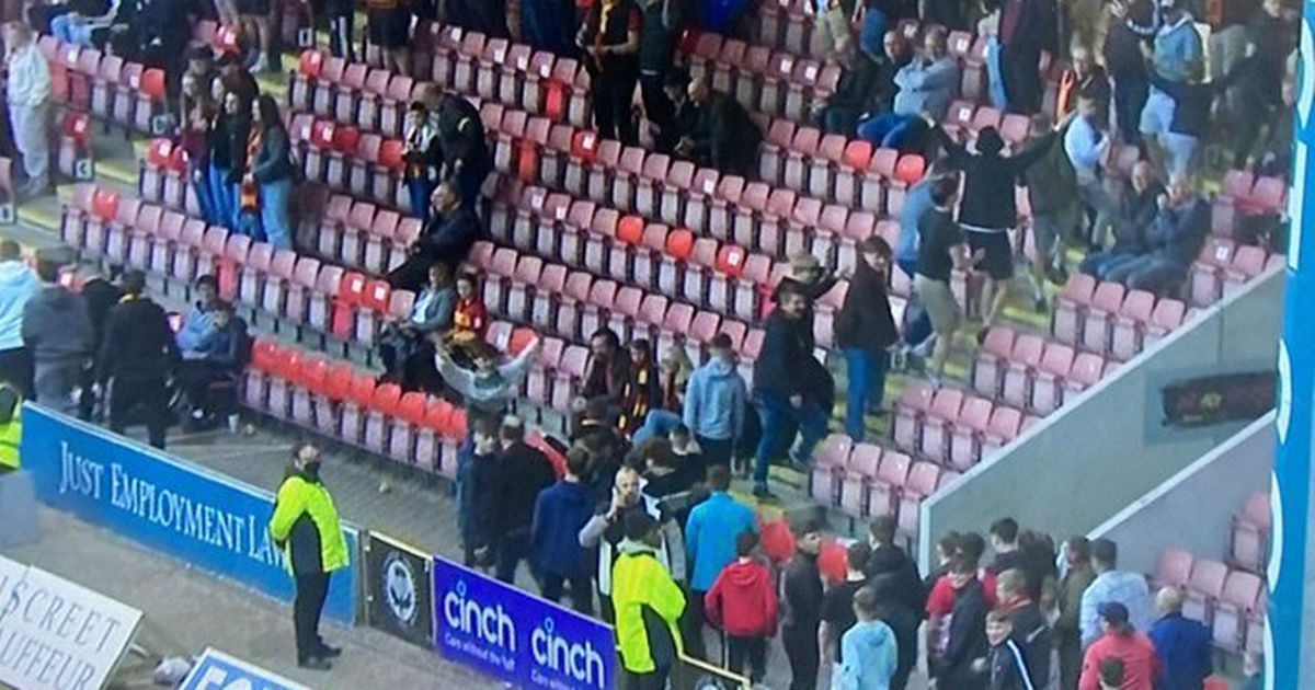 Partick Thistle fans swap stands at HALF TIME as…