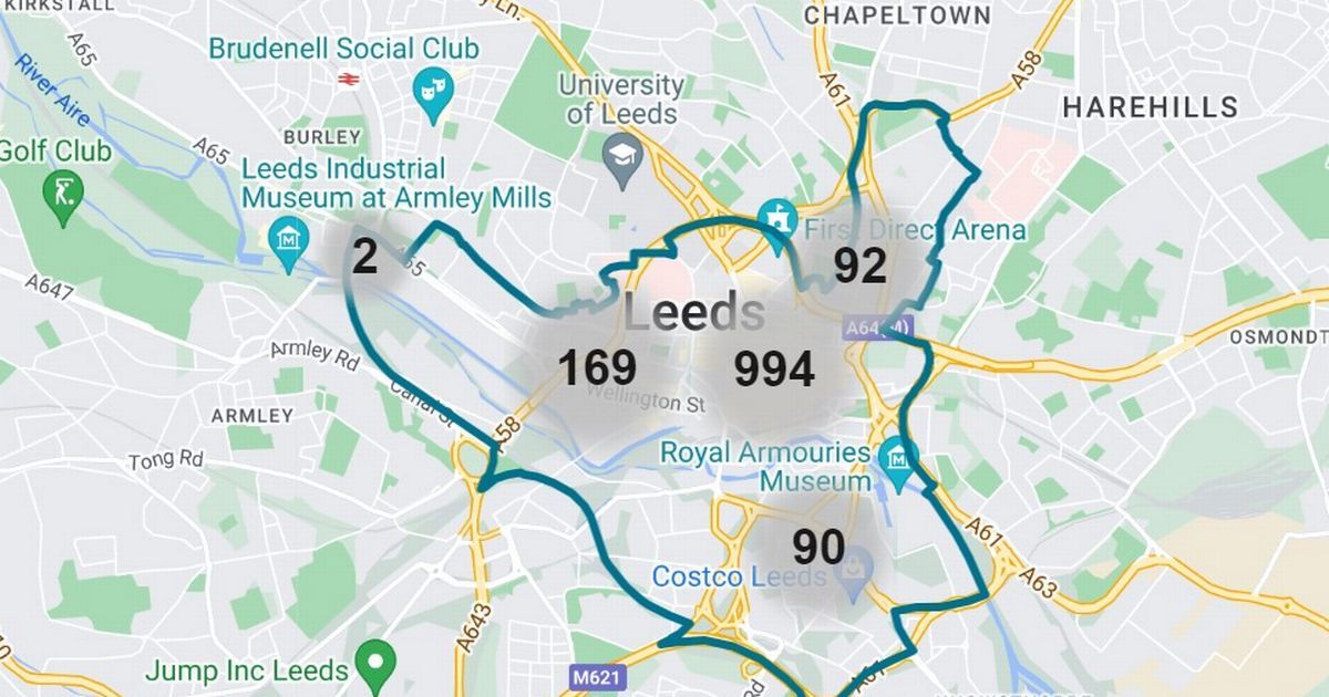 Leeds' most dangerous streets mapped with the highest…
