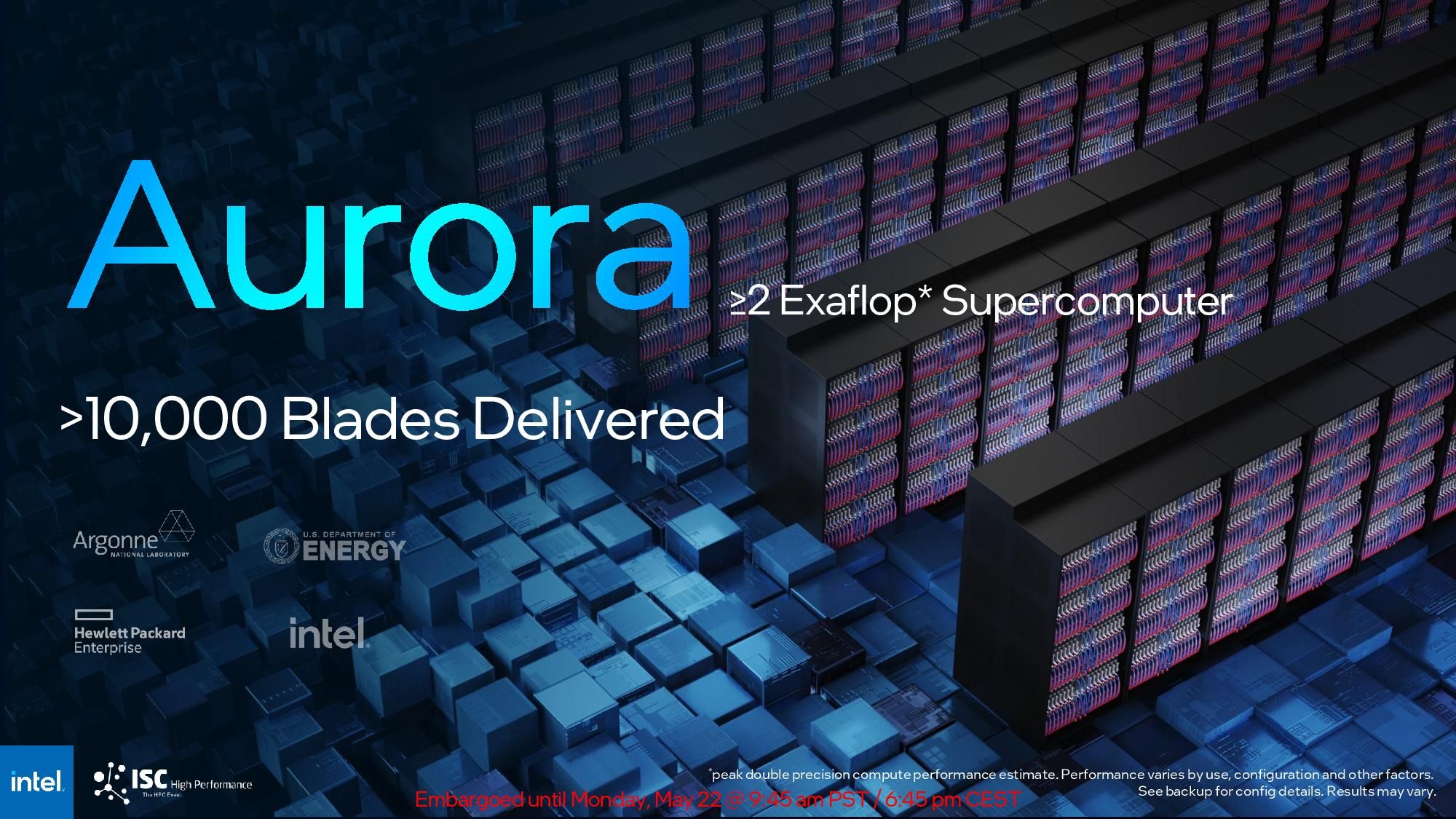 Intel Delivers 10,000 Aurora Supercomputer Blades,…