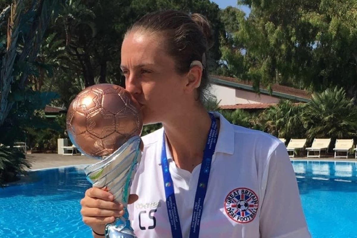 Deaf footballer celebrates reaching World Cup team…