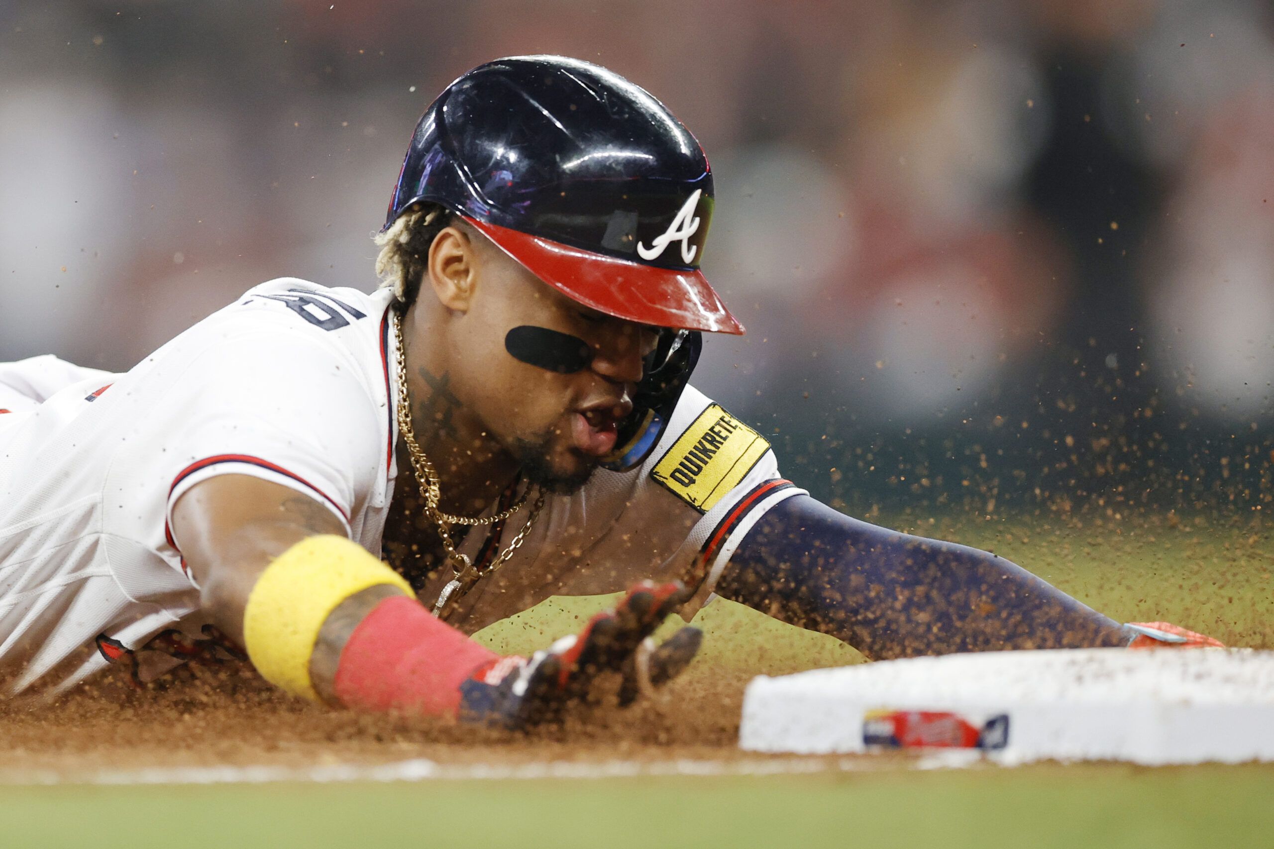 Ronald Acuña Jr. stole third base with ease … on a…