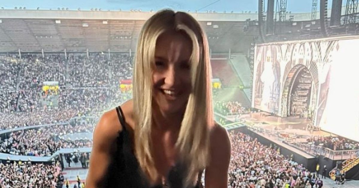 'Happy' Helen Skelton distracts with her trousers as…