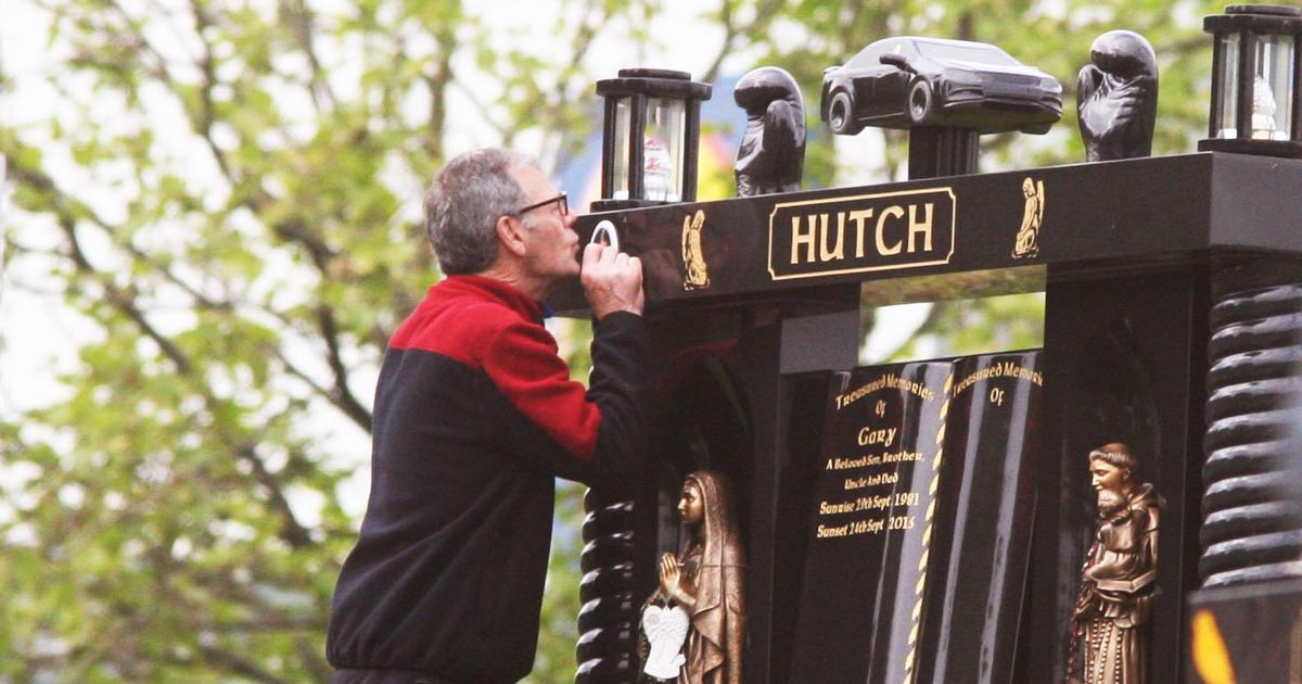 Patsy Hutch pictured kissing grave of son whose murder…