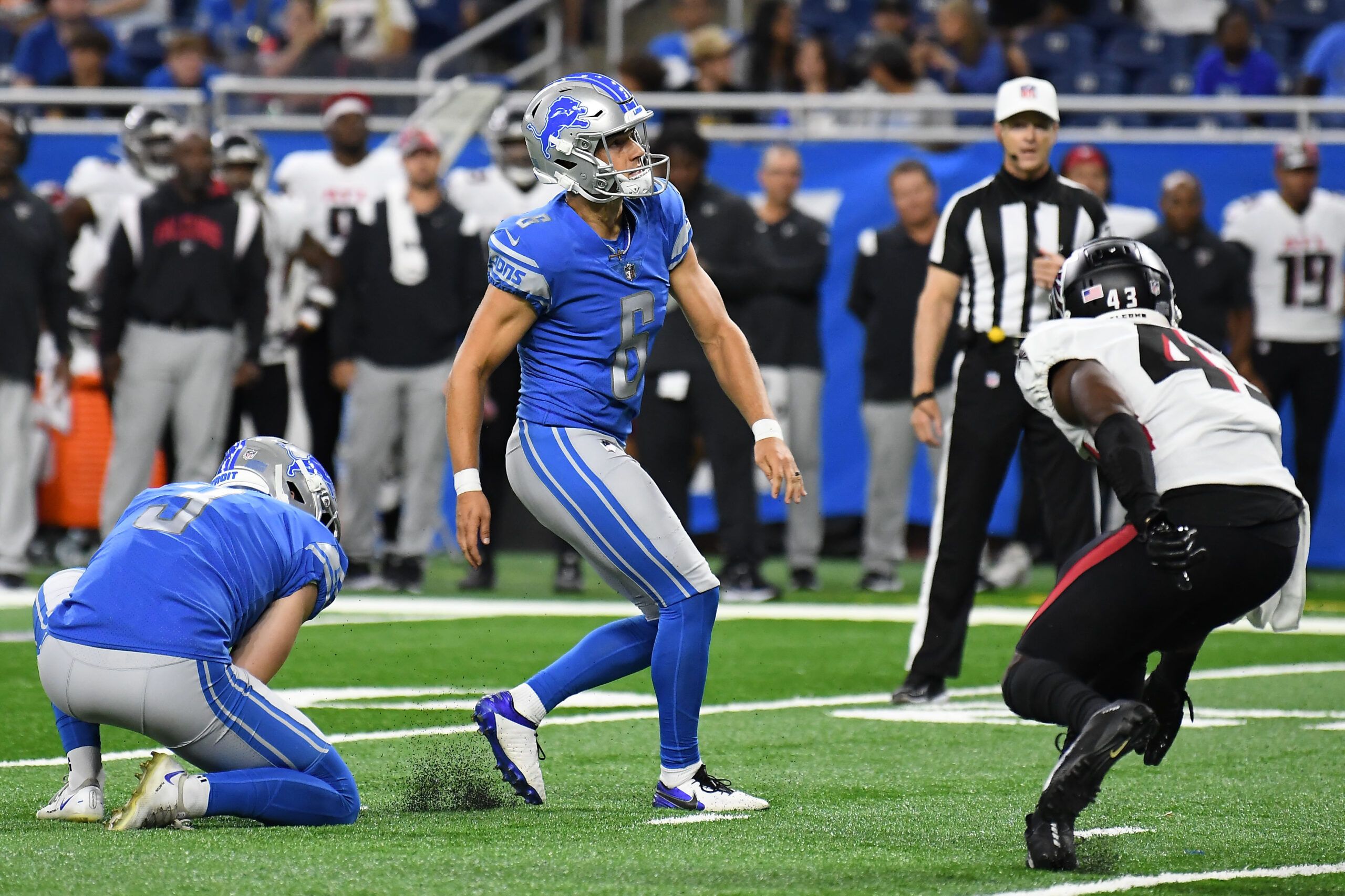 The Lions make a trade to bring back kicker Riley…