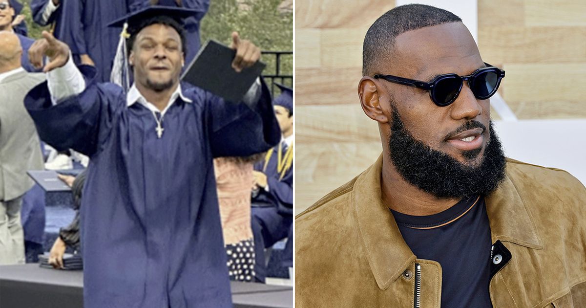 LeBron James celebrates Bronny graduating as dream of…