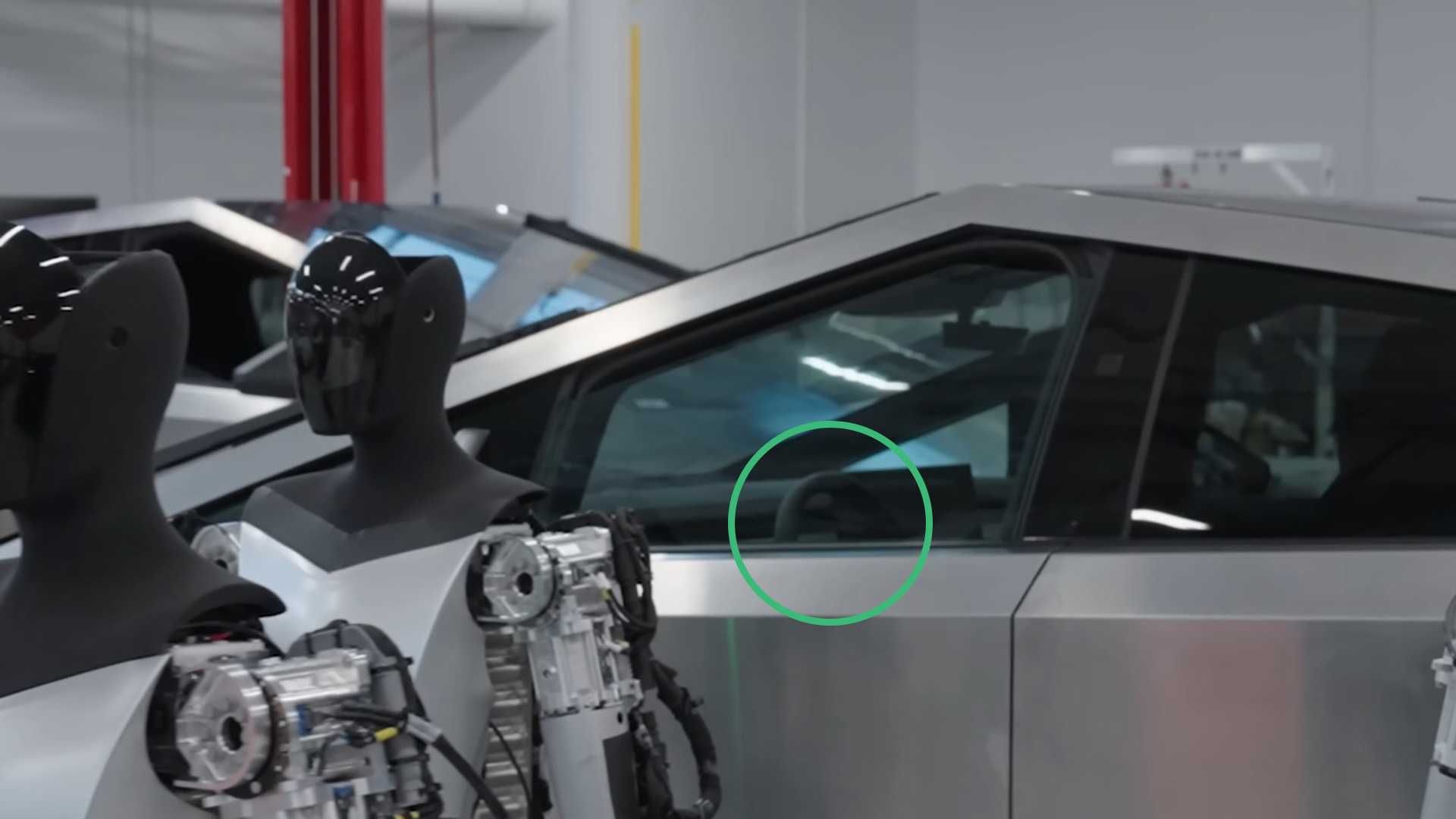 Tesla Cybertruck Round Steering Wheel Possibly In The…
