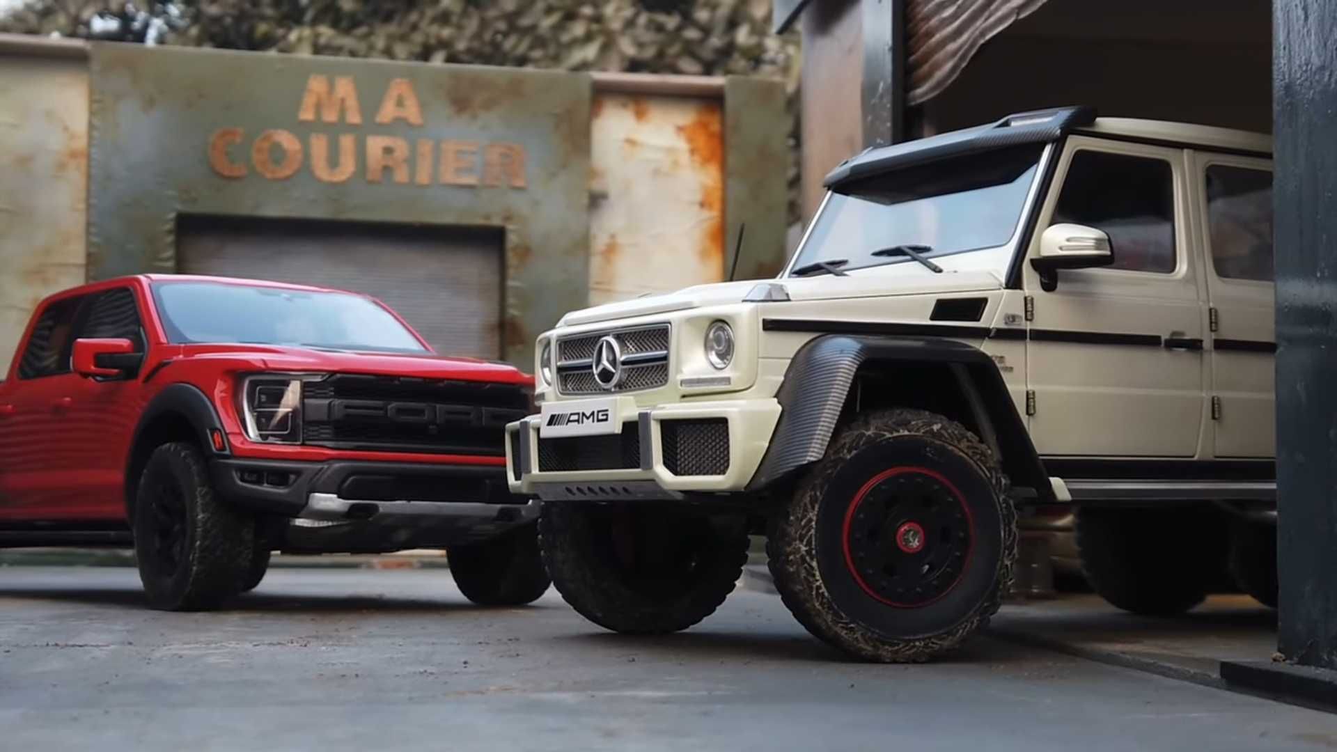 See Miniature F-150 Raptor, AMG G63 6X6 Get To Work In…