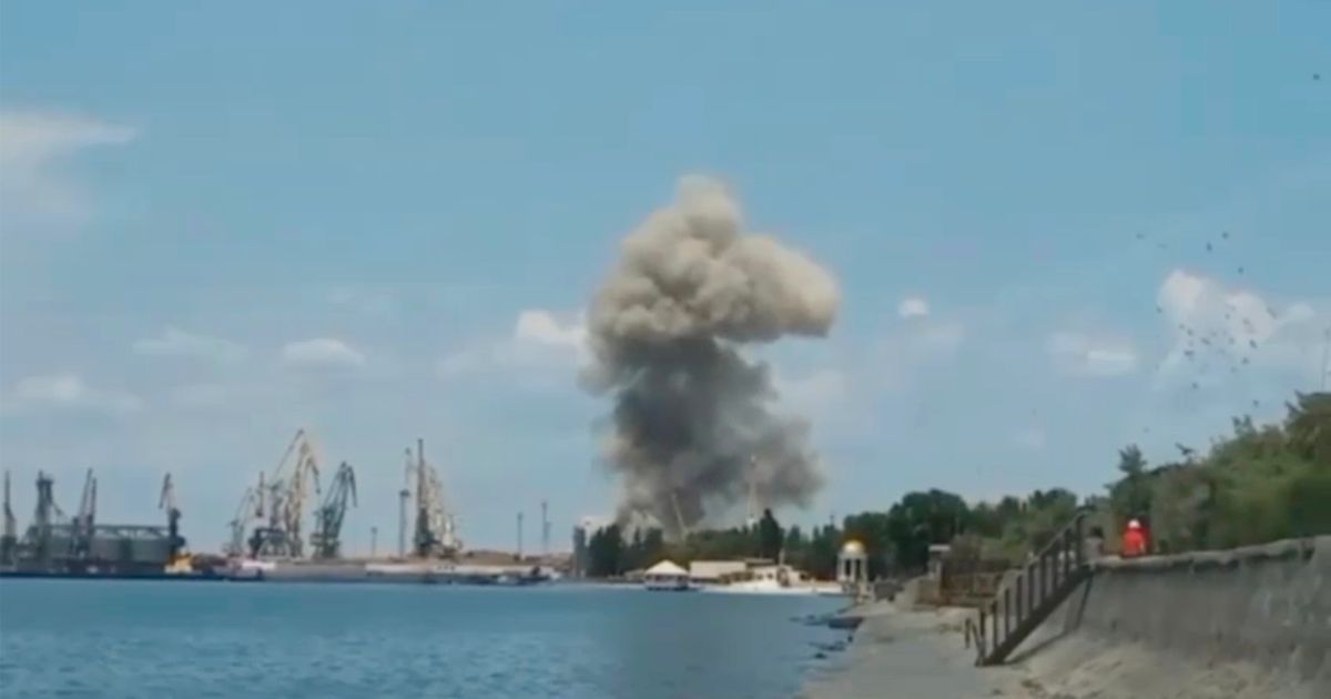 Explosion 'from British Storm Shadow missile' rips…