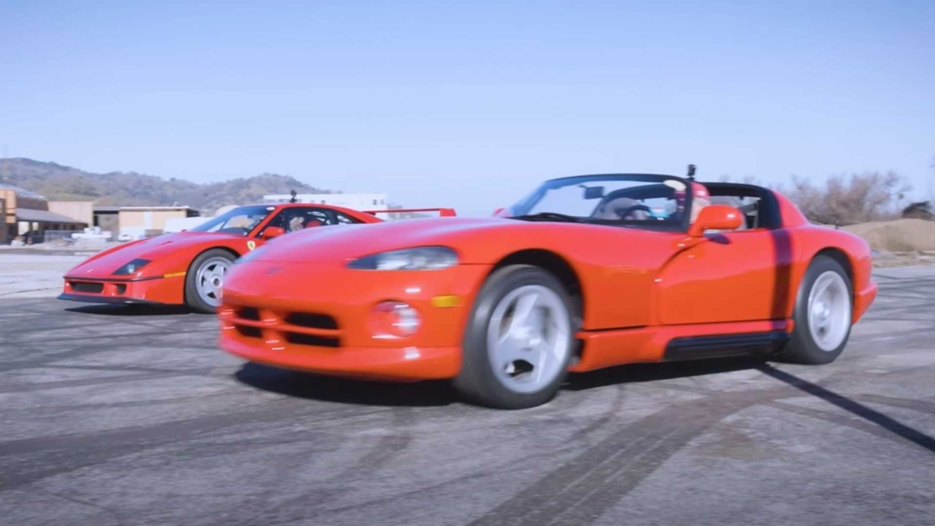 Dodge Viper Drag Races Ferrari F40 Before Acura NSX…