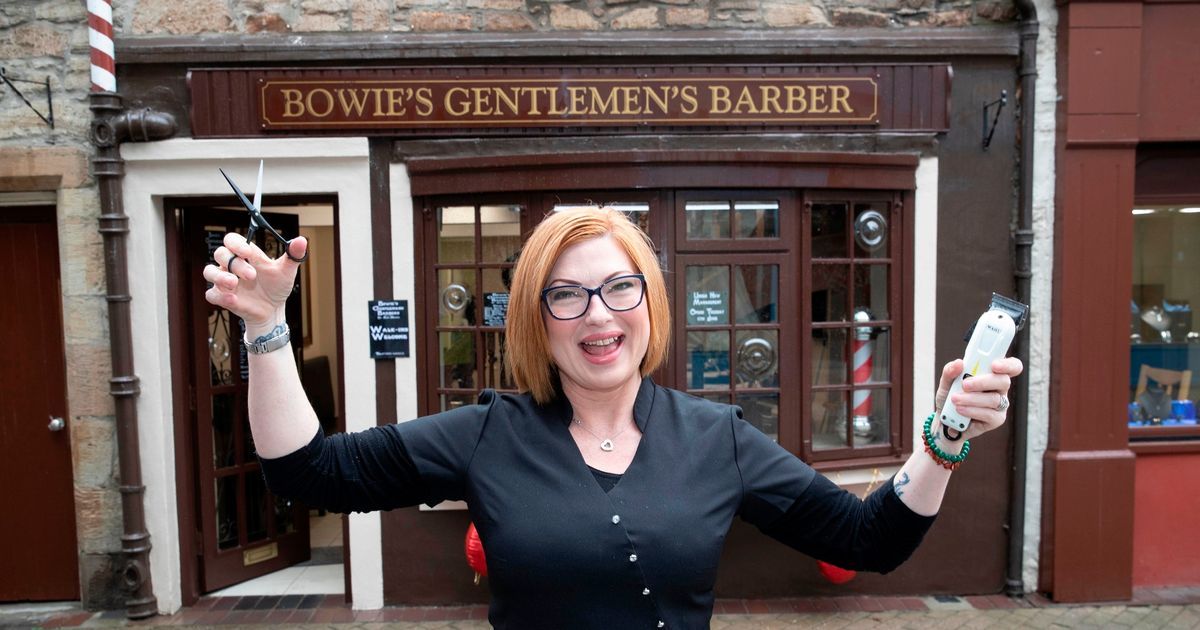 Ayrshire town's oldest barber's shop is back in…