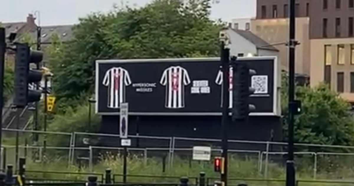 Sam Fender billboards appear outside St James' Park in…