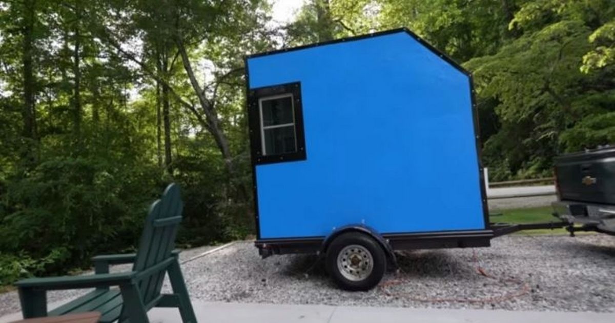 Two brothers build a tiny 6ft camper stocked with a…