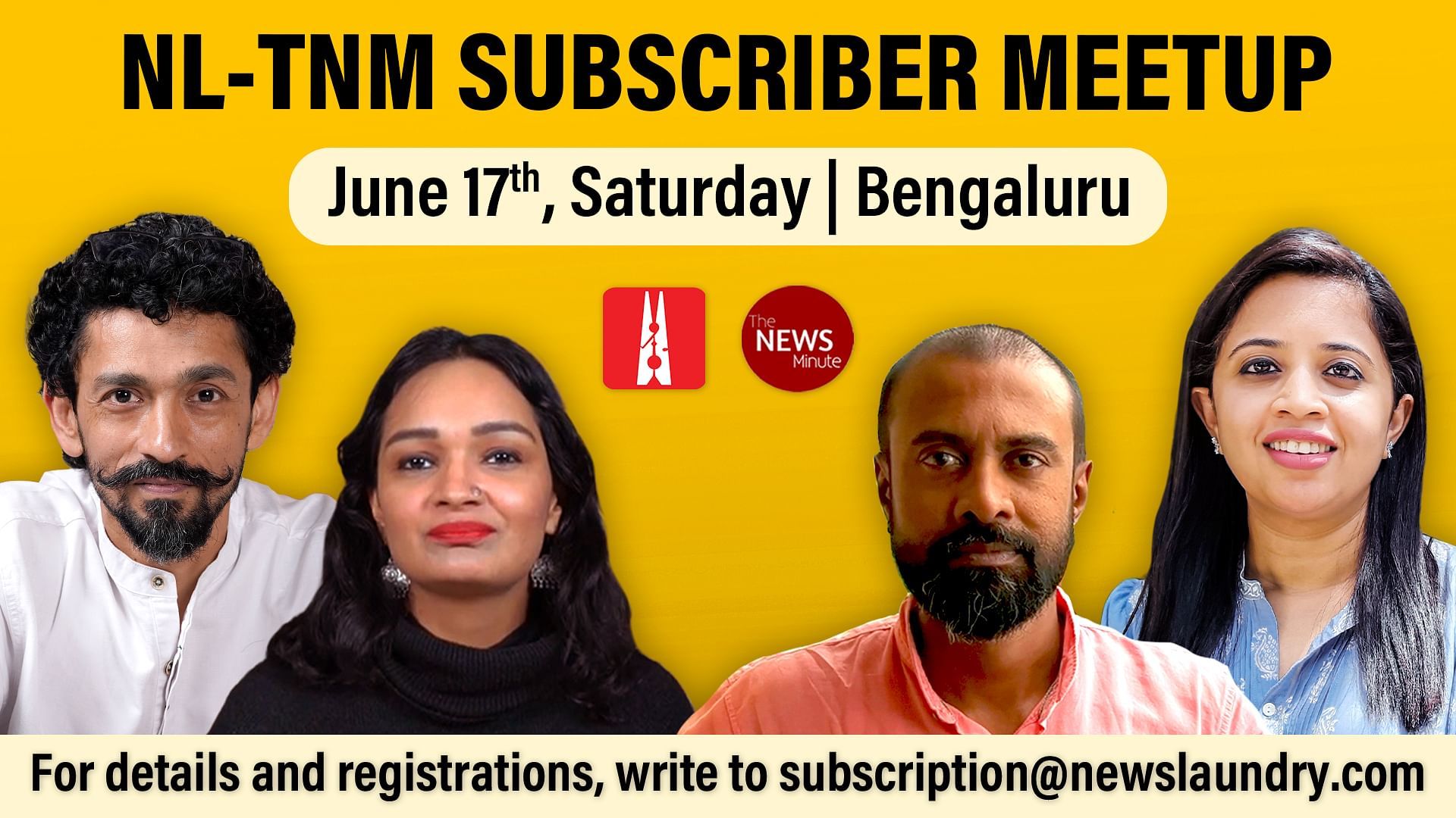 Come hang out with Newslaundry and The News Minute in…
