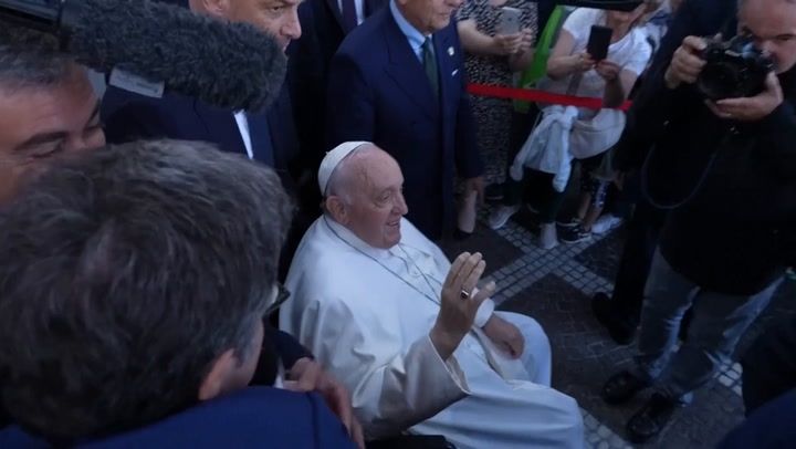 Pope Francis leaves hospital ‘in better shape than…