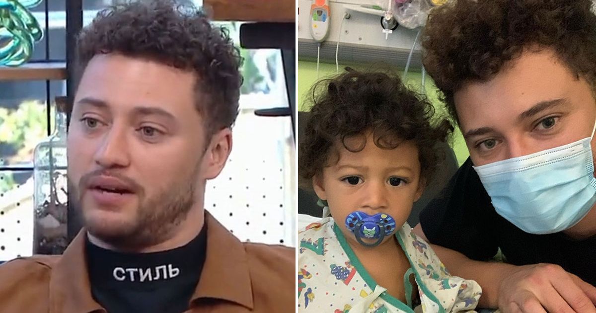 Myles Stephenson holds back tears as he shares first…