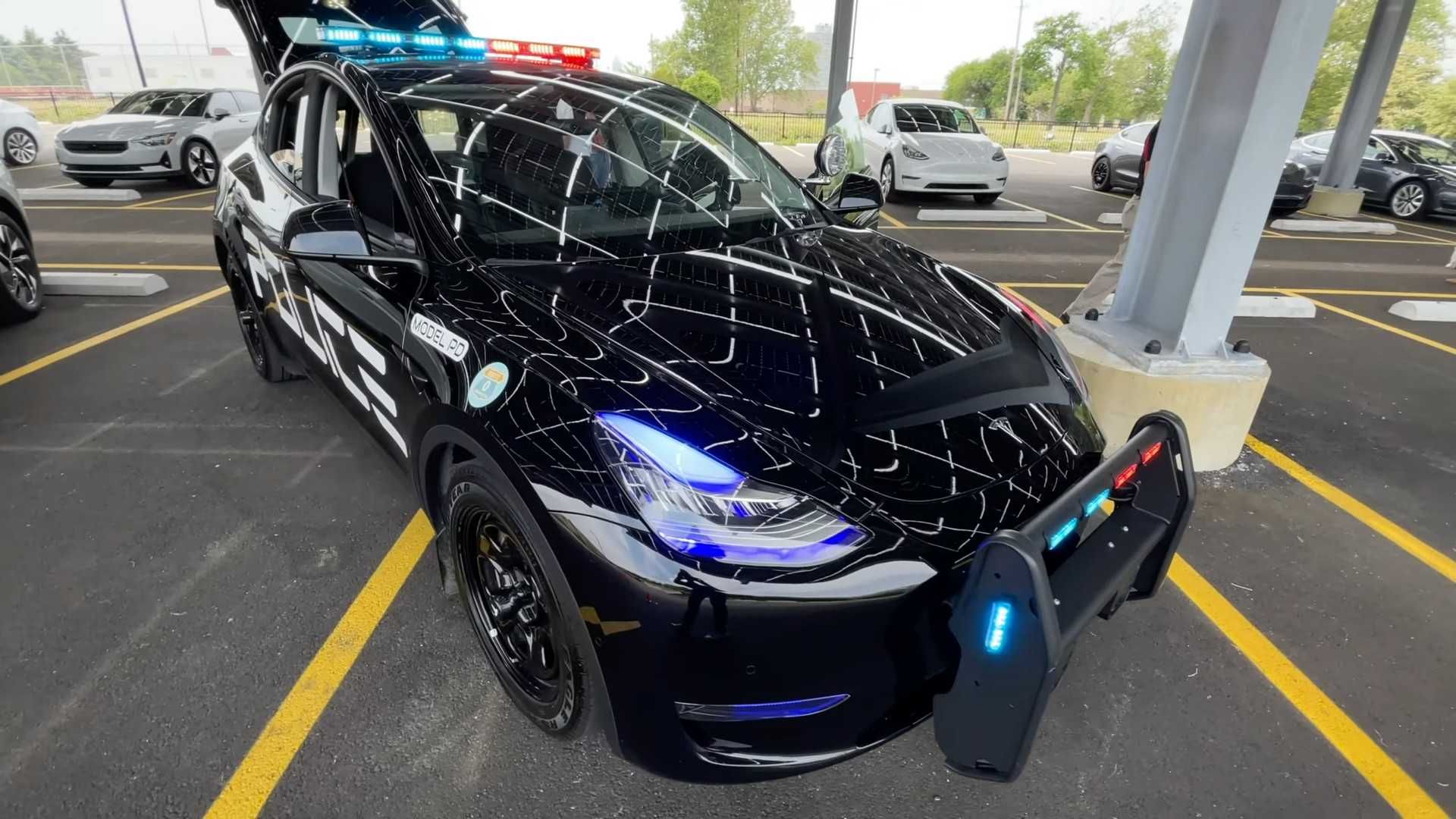 Check Out The Tesla Model PD Police Car Conversion For…