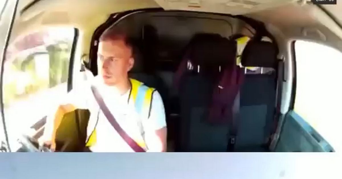 Stunning dashcam footage shows heroic van driver…