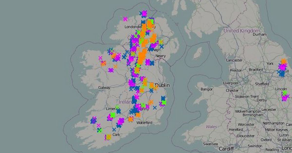 Ireland lightning tracker LIVE as map shows next…
