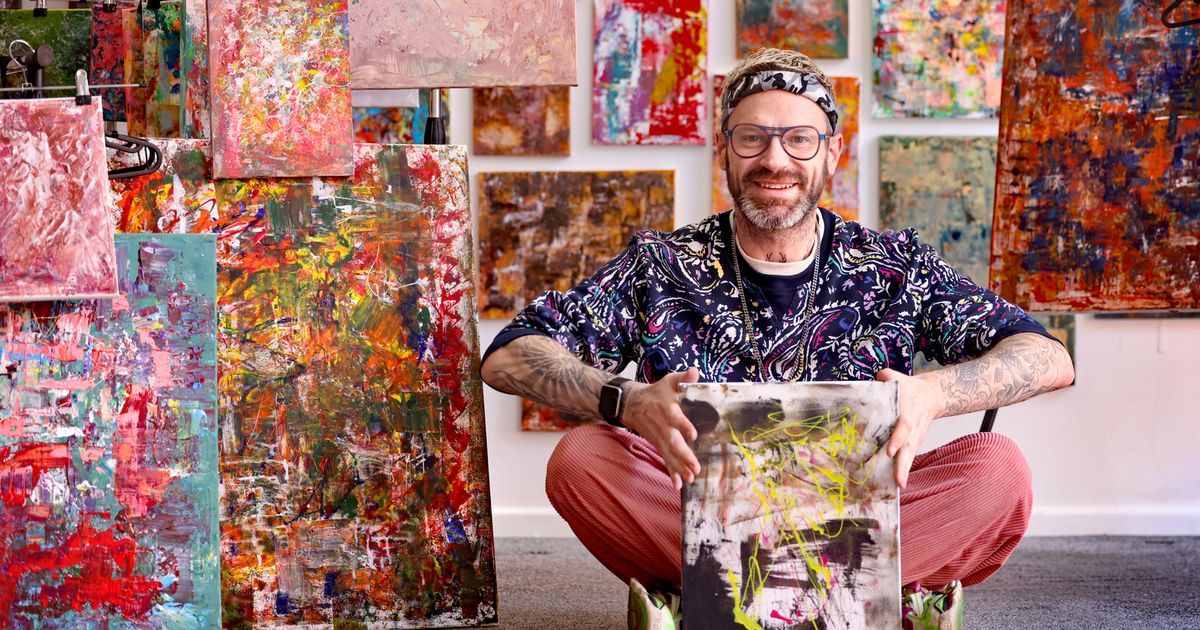 Celebrity hairdresser turns artist with first…
